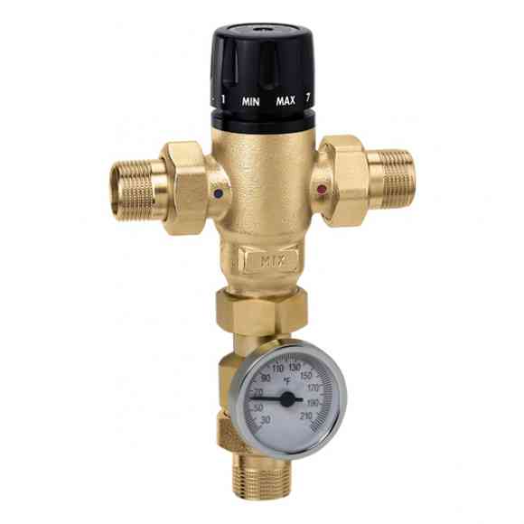 CALEFFI 521510AC Mixcal 3-way Thermostatic Mixing Valve 3/4"
